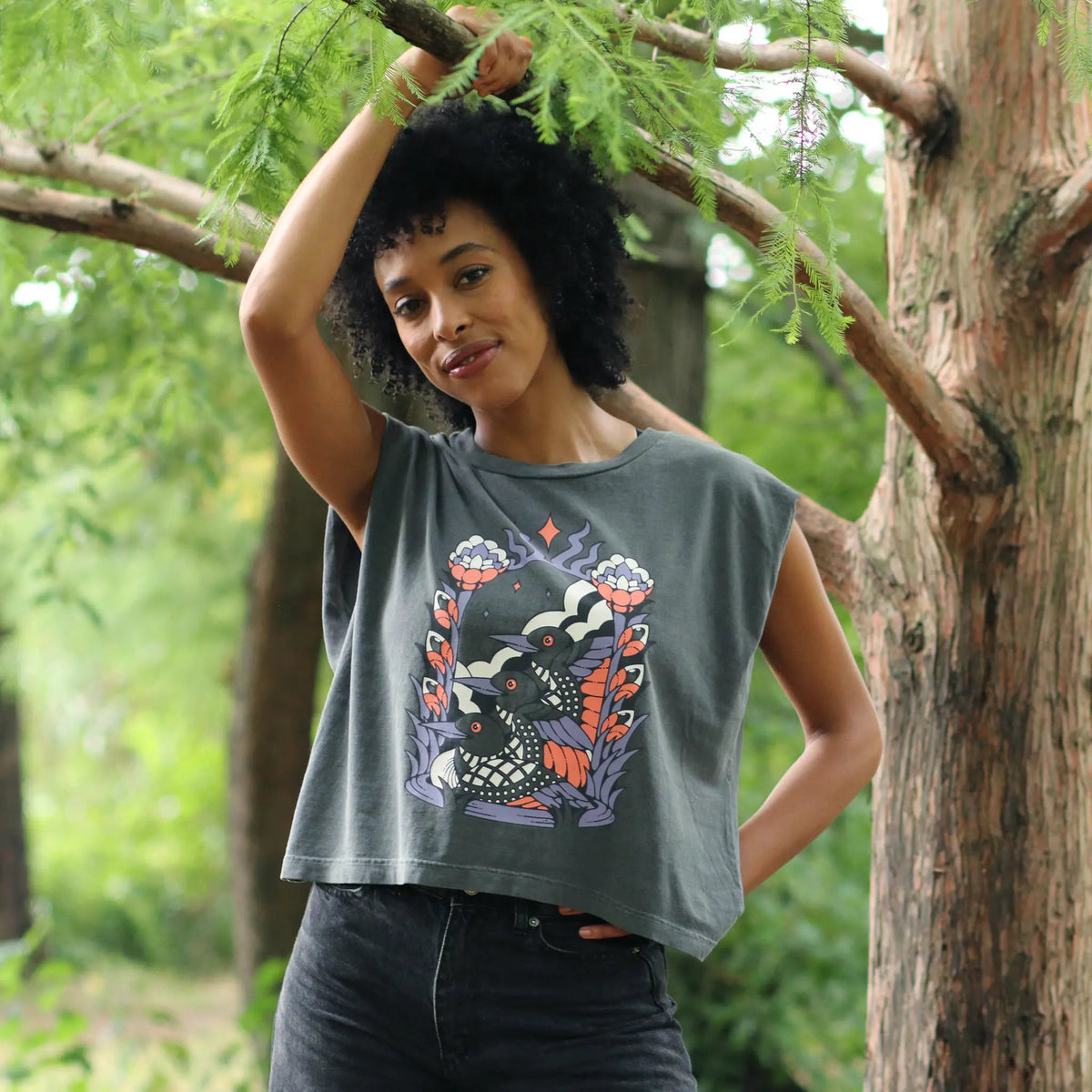 Cosmic Loons Boxy Muscle Tank | Bird Collective