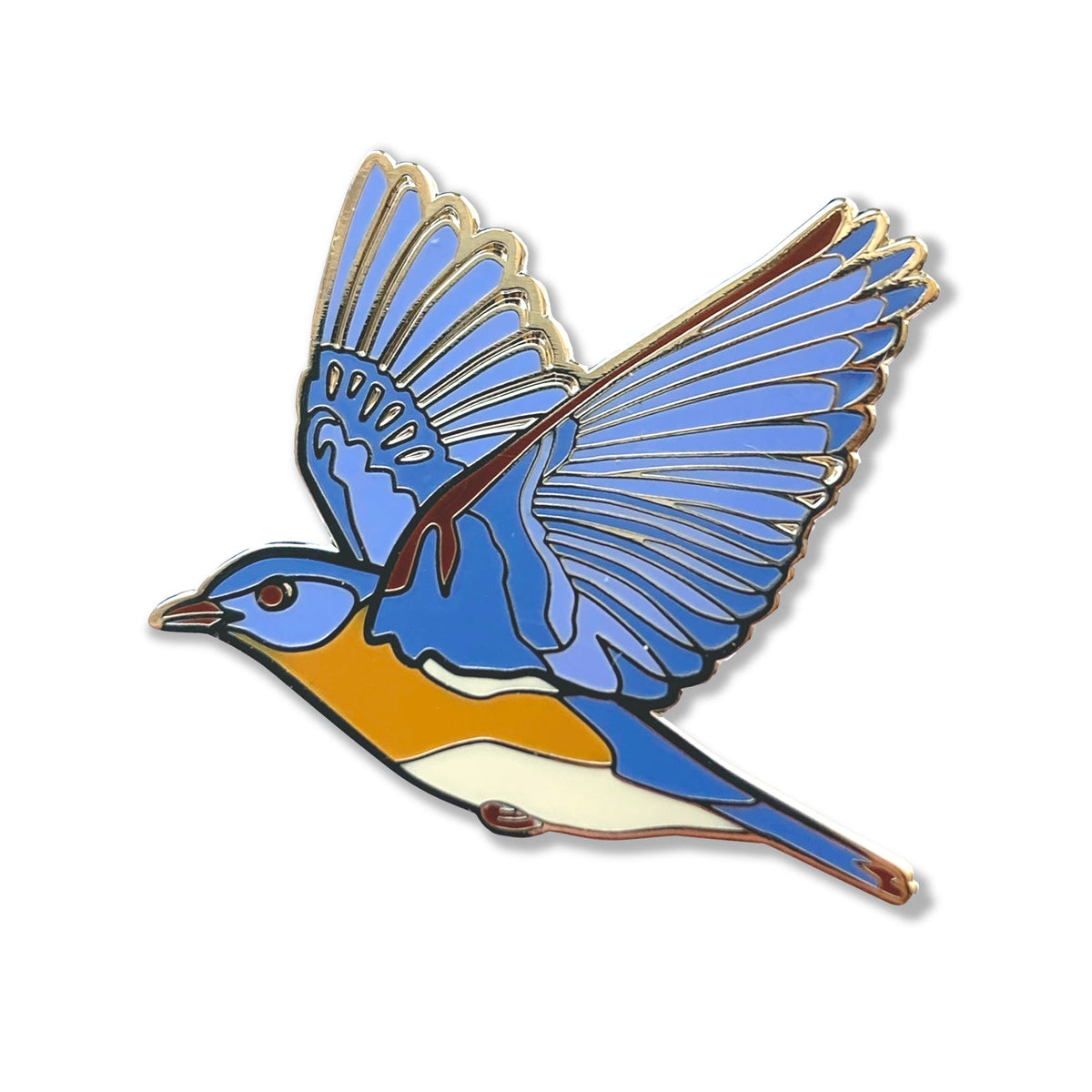 Eastern Bluebird Enamel Pin – Bird Collective