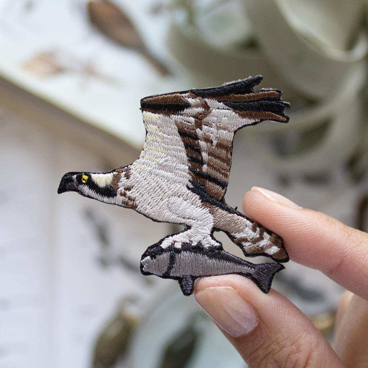 Embroidered Iron On Osprey Patch by Bird Collective
