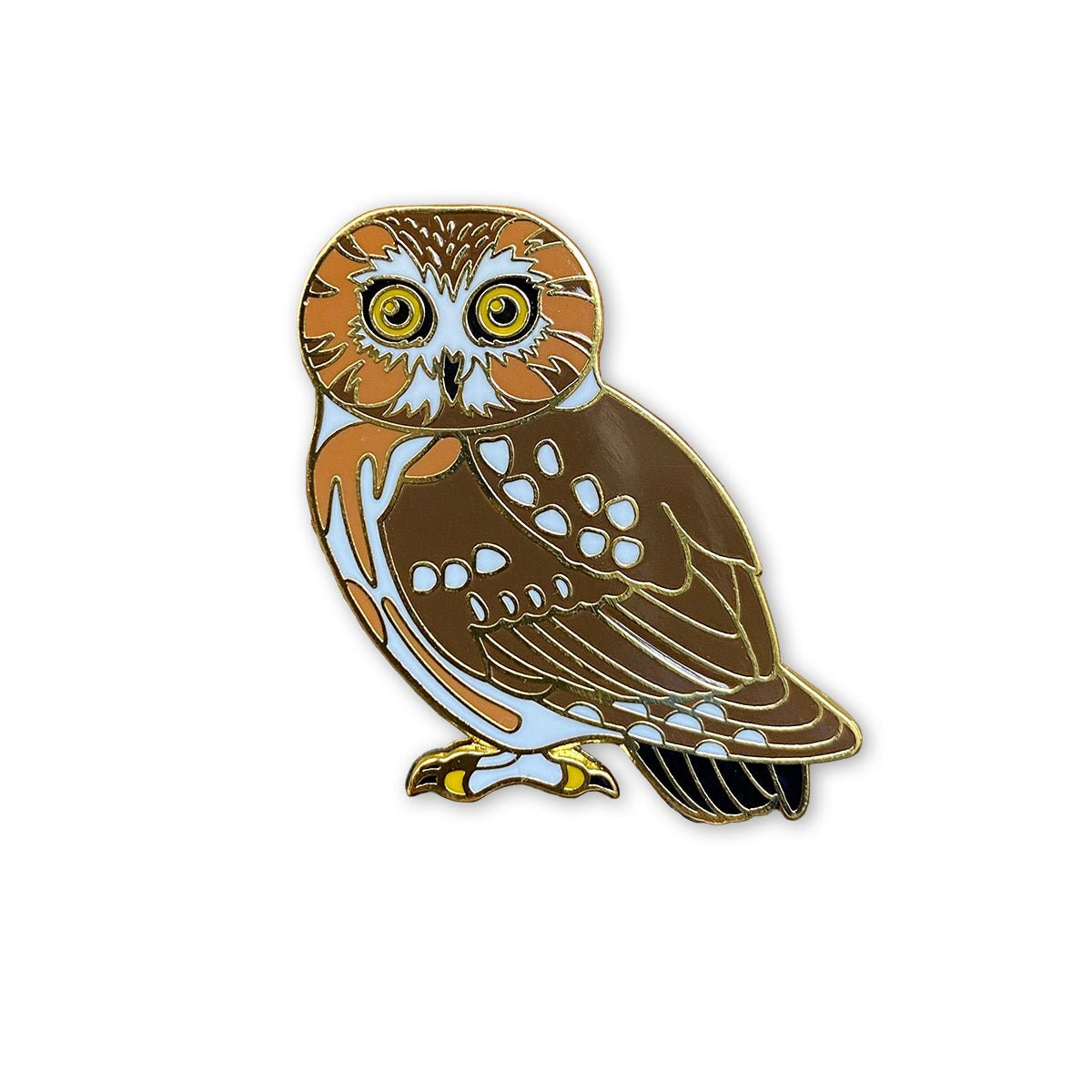 Saw-whet Owl Enamel Pin – Bird Collective