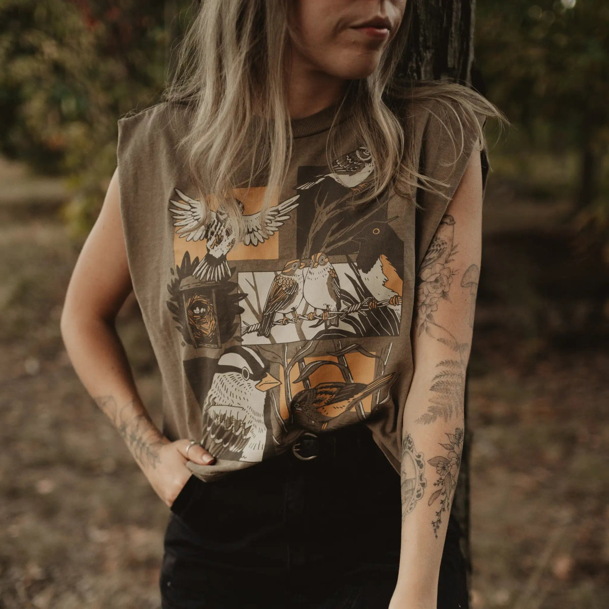 Sparrows Boxy Muscle Tank – Bird Collective
